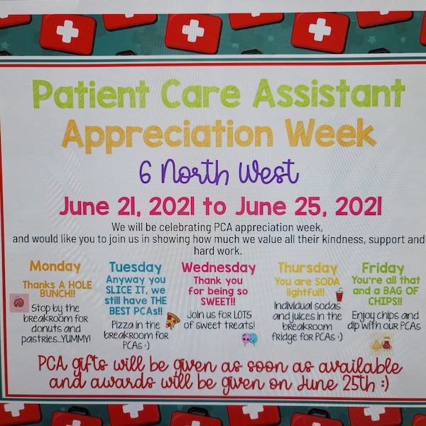 Nurse Medical Staff Appreciation Week Flyer, Pediatric Nurses ...