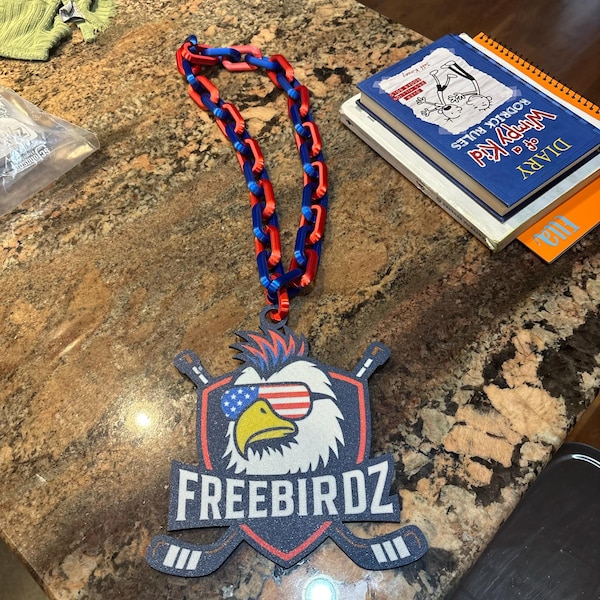 Custom Fan Chain Giant Logo Necklace Sports Homerun Turnover Jumbo ...