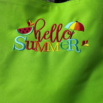 Hello Summer Embroidery Design, 4 Sizes, Instant Download - Etsy