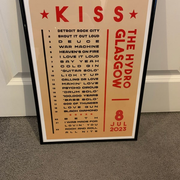 Texas 2024 UK Setlist Poster Print – gigs Concert Tour – Live Band ...