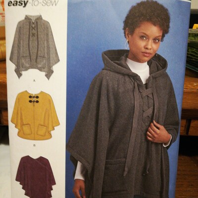 Misses' Set of Ponchos in Three Styles Size XS-XL Simplicity 'easy-to ...