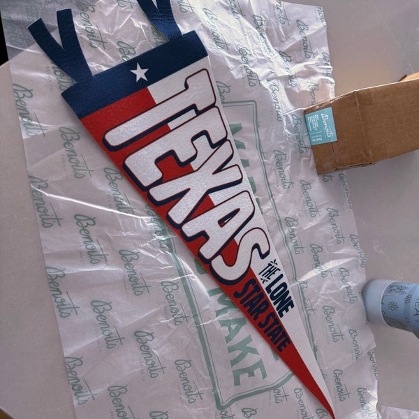 Texas Felt Pennant | the Lone Star State Banner Poster. Vintage State ...