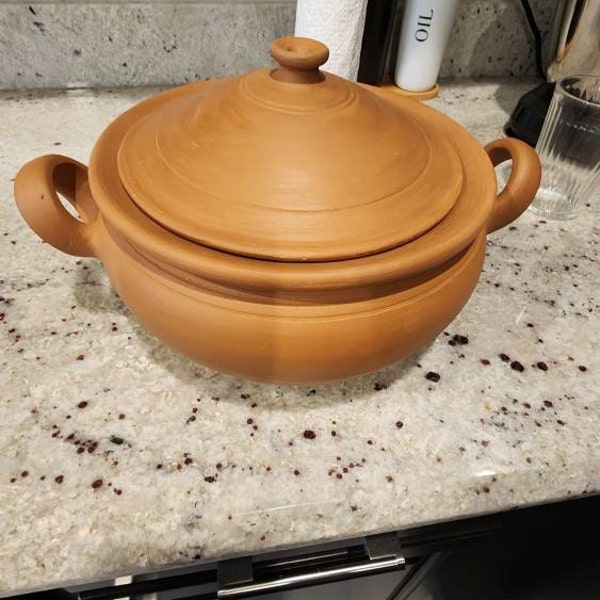 Handmade Unglazed Clay Pot for Cooking With Lid: Earthen Kadai, Lead ...