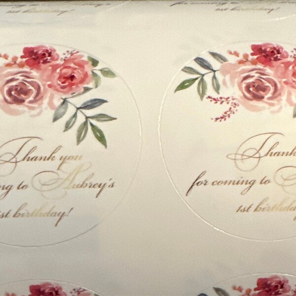 100 X Custom Roll Circle Labels. Your Own Design is Printed 100+ Bulk ...