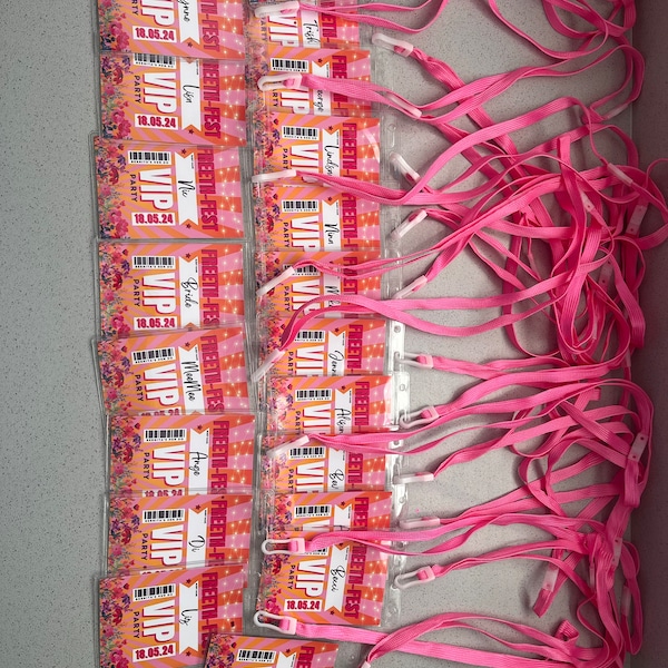 Personalised Party Lanyards Festival Decor Hen Do - Etsy UK