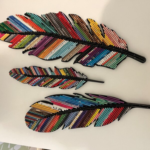 Colorful WALL ART Made From Recycled Magazines- Layers, Curves, Lines ...