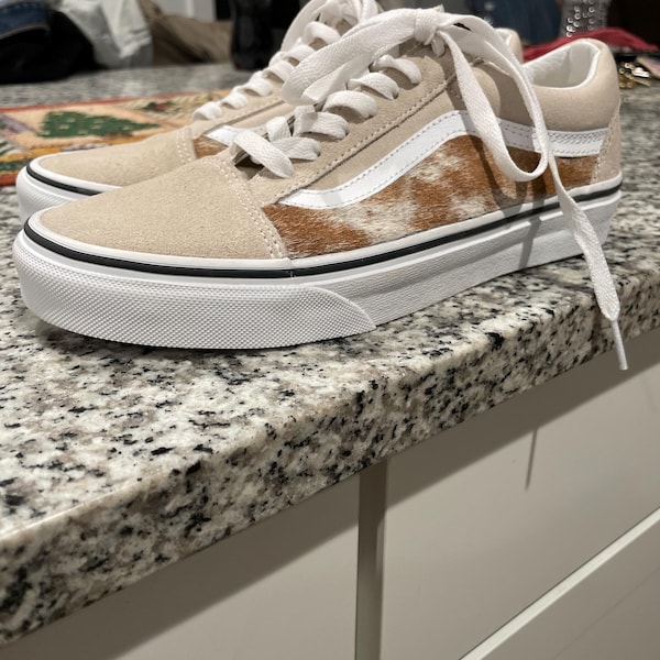 Custom Western Cowhide Old Skool Vans: Rodeo Cowgirl Sneakers Shoes - Etsy