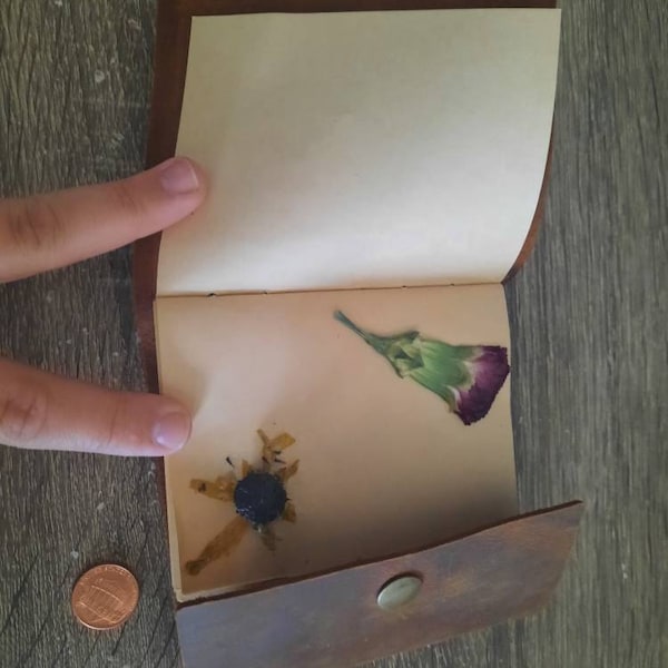 Personalized Mini Leather Journal Pocket Notebook Small Sketchbook ...