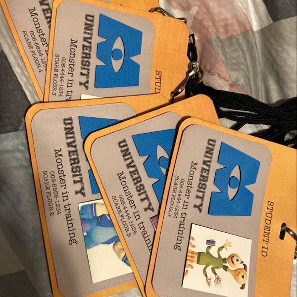 MONSTERS UNIVERSITY ID Tags - Etsy