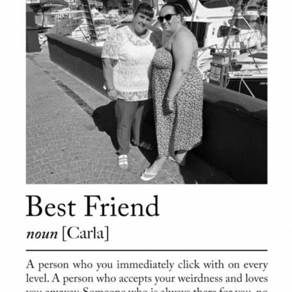 Personalised Best Friend Definition Print - Custom Gift With Photo for ...
