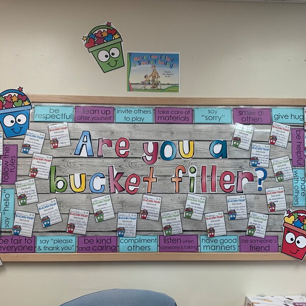 Bucket Filler Bulletin Board: Classroom Kindness Activity - Etsy