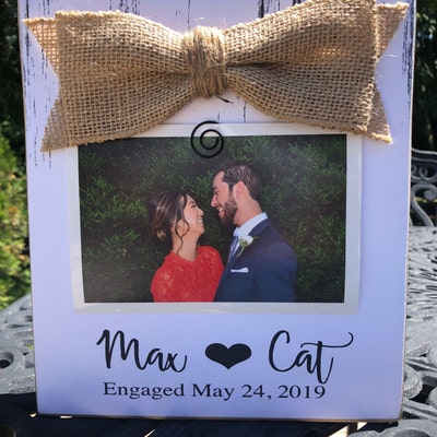 Personalized Engagement Gift Engagement Picture Frame 4x6 Bridal Shower ...