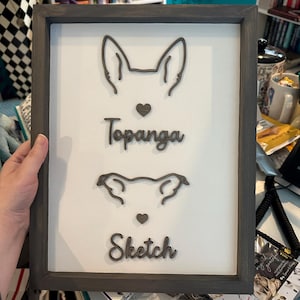 Custom Dog Ear DIGITAL FILE, Minimalist Pet Art, Dog Ear Outlines ...