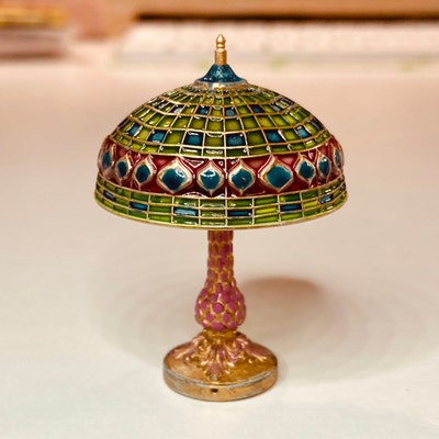Unpainted Dollhouse Miniature Vintage Rainlamp, Oillamp, DIY Kit in 1/ ...