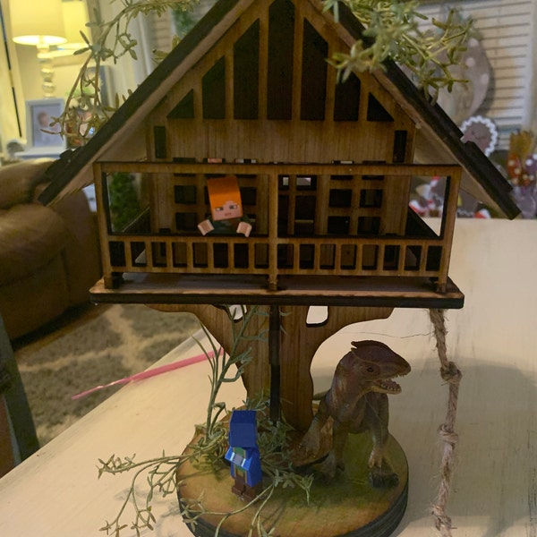 Tree House, Lasercut File, 3D Puzzle, Vector, Laser Cut Vector ...