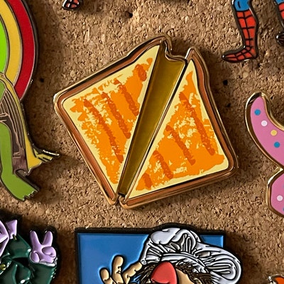 Grilled Cheese Enamel Pin Junk Food Lapel Pin Badge - Etsy