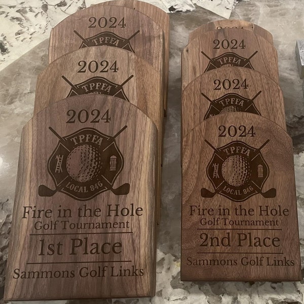 Custom Trophy Award, Tournament Plaque, Golf Tournament, Personalized ...
