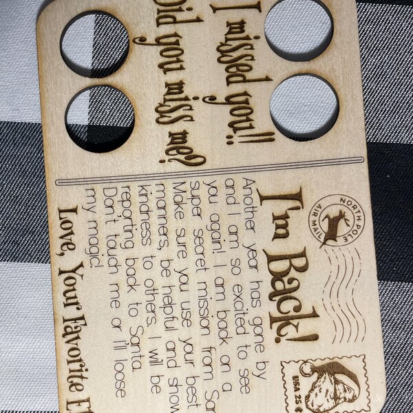 Elf Post Card Digital FILE Only SVG I Missed You Did You Miss Me I'm ...