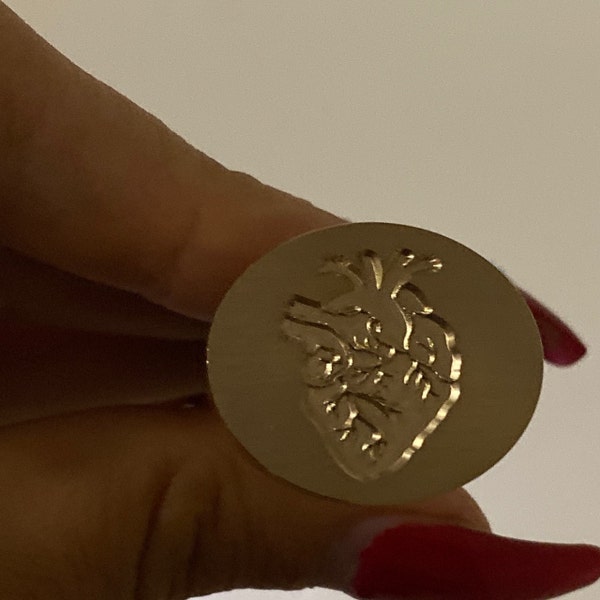 Anatomical Heart Sealing Wax Stamp - Heart Wax Seal Stamp - Medical ...