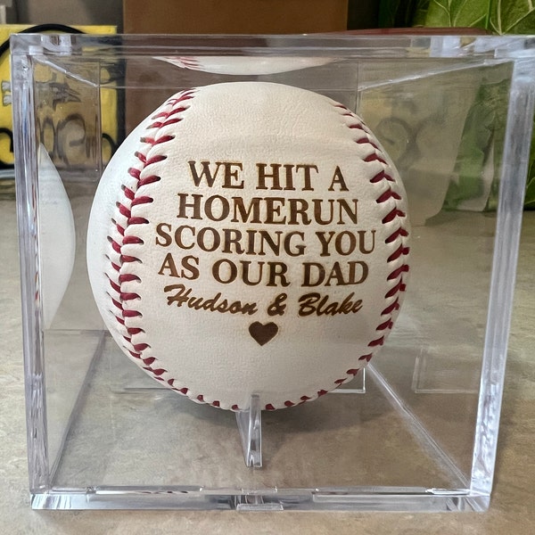 Custom Fathers Day Baseball Personalized Gift for Dad First Fathers Day ...