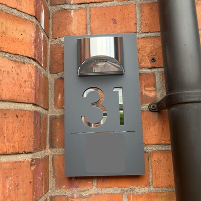 K Smart Sign Bellissima H3 Laser Cut Matt Dark Gray Anthracite & Gold ...