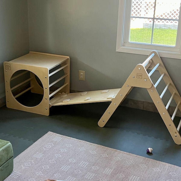 Montessori Climbing Gym Pikler Triangle Set Option of 3, Montessori ...