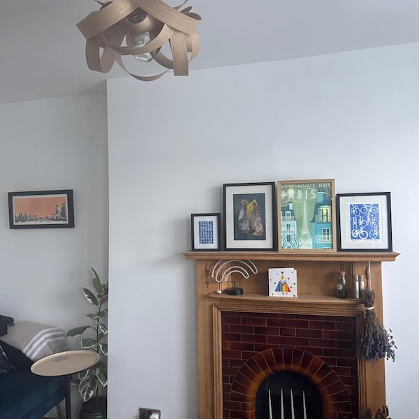 Wood Ceiling Light, Ceiling Light Fixture, Wooden Lampshade, Chandelier ...