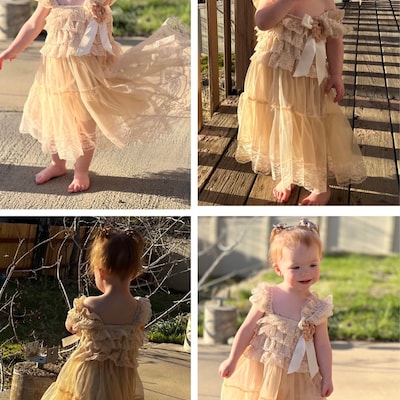 Rustic Flower Girl Dress Flower Girl Dresses Dress Includes - Etsy