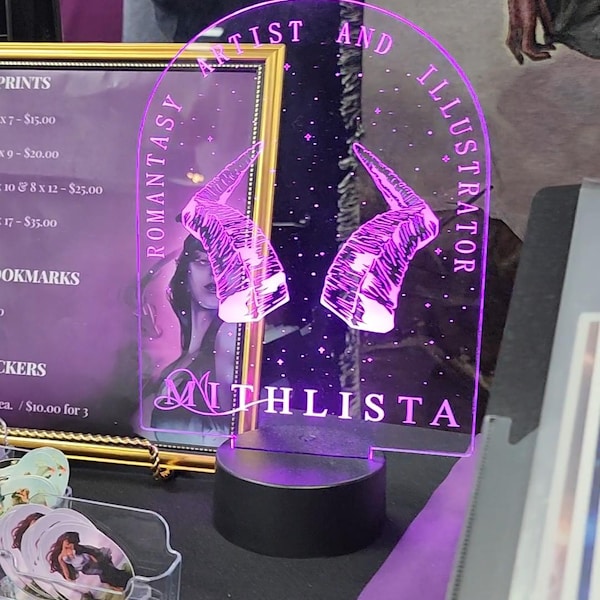 Led Centerpiece, Custom Led Light, Led Acrylic Sign, Night Light, Led ...