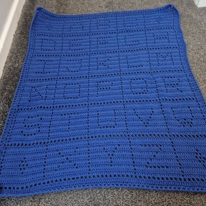 Crochet Blanket Pattern Diamond Checkers Filet Blanket PDF, Uk and Us ...