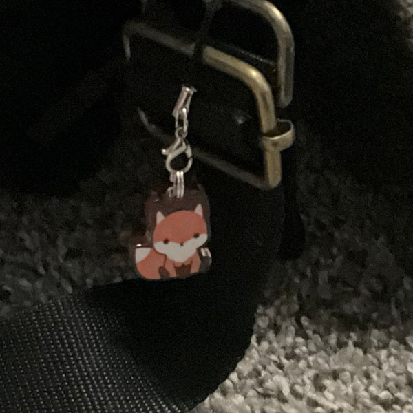 1 Inch Clear Acrylic Fox Keychain / Cell Phone Charm - Etsy