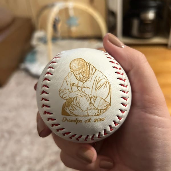 Custom Photo on Baseball Ball Engraved - Personalized Your Kids Picture ...