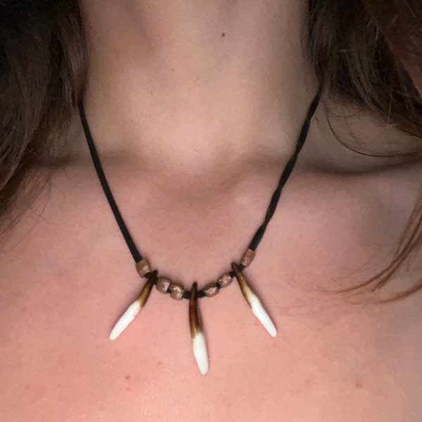 Wolf Tooth Necklace, Mens Wolf Tooth Necklace, Wolf Necklace, Animal ...