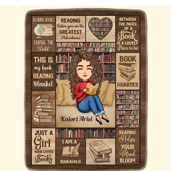 Personalized Book Lover Pocket Pillow: Reading Bookworm Gift - Etsy