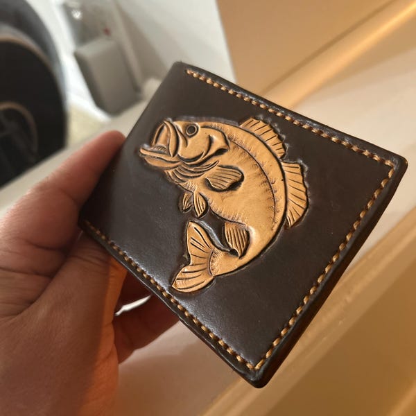 Handmade Tooled Roper Wallet - Etsy