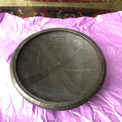 African Handmade Clay Earthenware Pot / Apotoyewa / Wooden Grinder ...