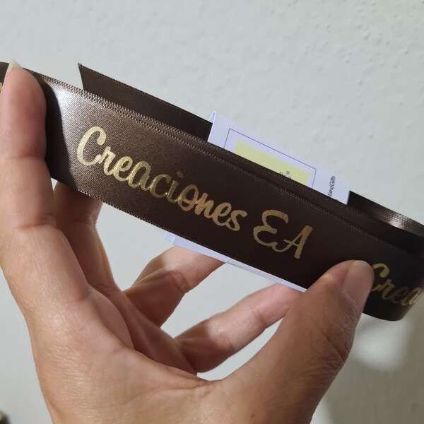 25mm Elegant Custom Printed Satin - Personalized Ribbon - Custom Design ...