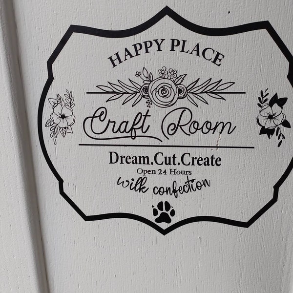 Craftroom Sign Making Decal, Craft Room Frame Decal Svg,craft Room Open ...