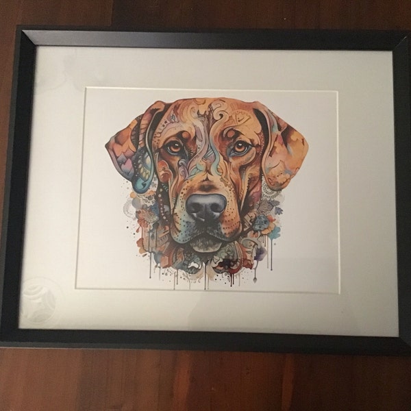 Rhodesian Ridgeback Pop Art | Cartoon | Digital Print | Wall Art ...