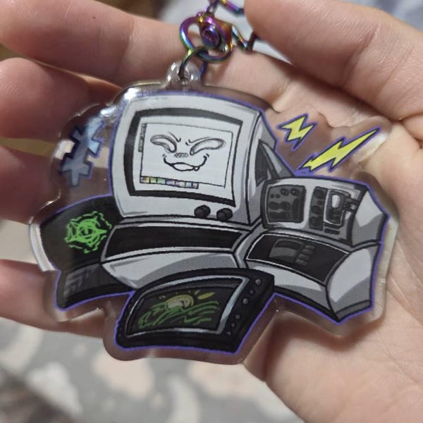 Painter Keychain – Pressure Roblox Fan Art, Acrylic Charm, Painter ...