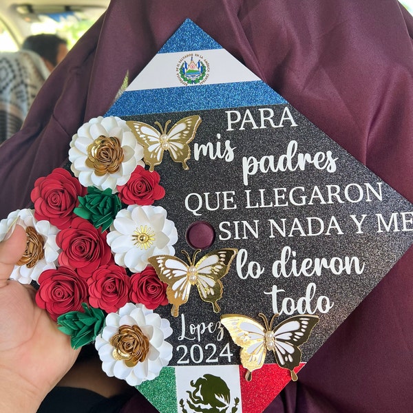 Mexico Graduation Topper, First Generation Graduation Cap, Mexico Grad ...