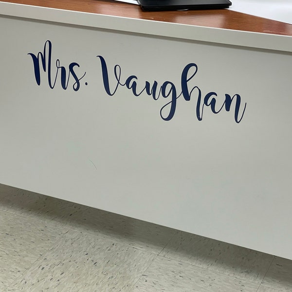 Teacher Name Vinyl Decal Classroom Door Decal Custom Whiteboard Decal ...