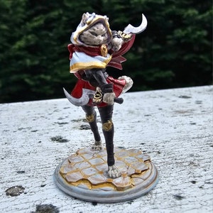 Tiefling Ranger With Displacer Beast 28mm D&D Resin Print Miniature ...