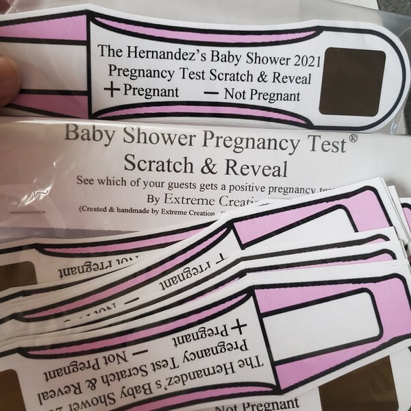 Baby Shower Pregnancy Test | Baby Shower Pregnancy Test Game | Baby ...