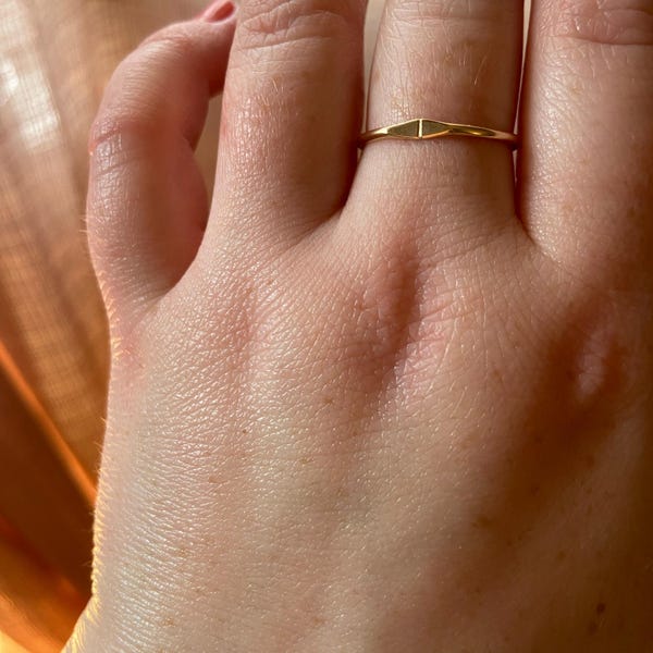 Ruby Ring/ 14k Gold Filled Stacking Ruby Ring/ Stackable/ Silver Ruby Ring/ Dainty Ring ...