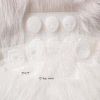 Small Alien Head Resin Mold UFO Jewelry Earrings Mold Flexible Silicone ...