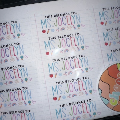 Teacher Book Labels Teacher Name Labels Personalized Teacher Stickers ...