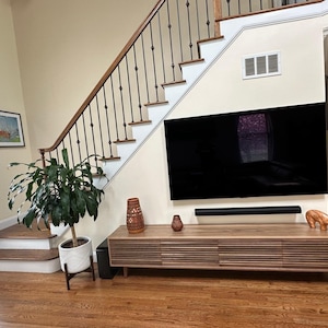 Walnut Floating Media Console - Etsy