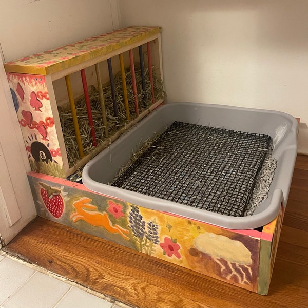 Large EZ Entry 2.0 - Hop Box: Rabbit Bunny Easy Entry Hay Feeder and ...