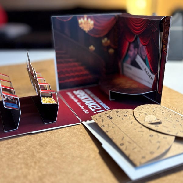 TADAA-BOX "Bühne frei" DIY – Explosionsbox – originelle Verpackung für ...